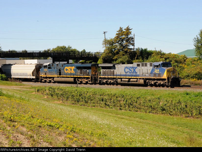 CSX #244 leads Eastbound CSX K694 at MP 70 on track number two